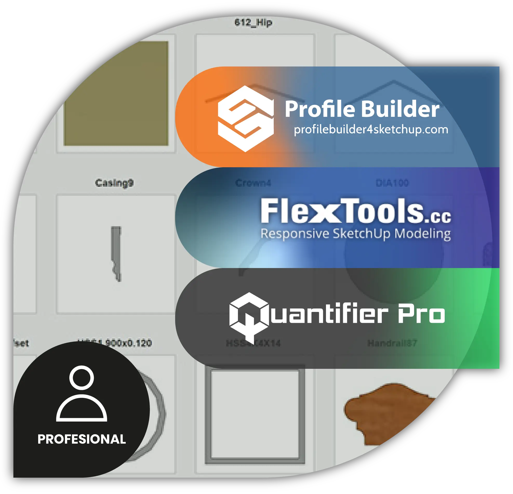 Profile Builder + Quantifier Pro + FlexTools | Pack Profesional - Íscar Software de Arquitectura