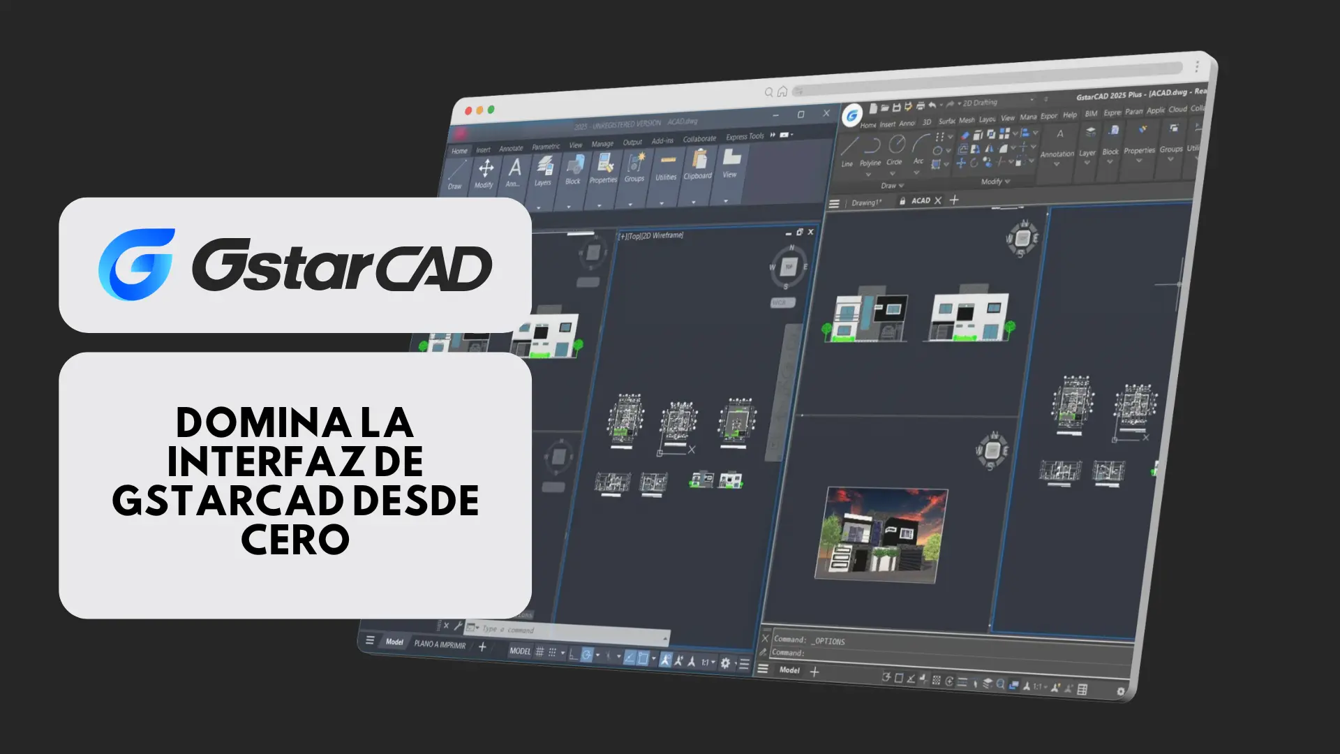 Interfaz de GstarCAD En 7 Pasos: La Alternativa a Tu Software CAD - Íscar Software de Arquitectura